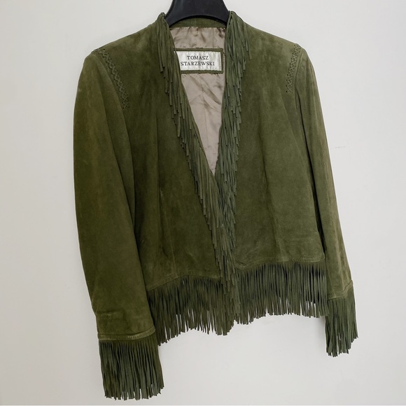 Tomasz Starzewski | Jackets & Coats | Designer Tomasz Starzewski Olive ...